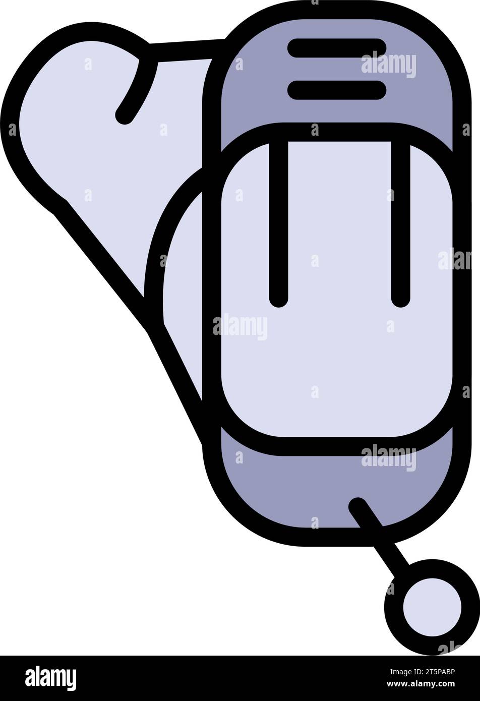 Hearing aid gadget icon vector. Hearing aid color sign. Vector simple ...