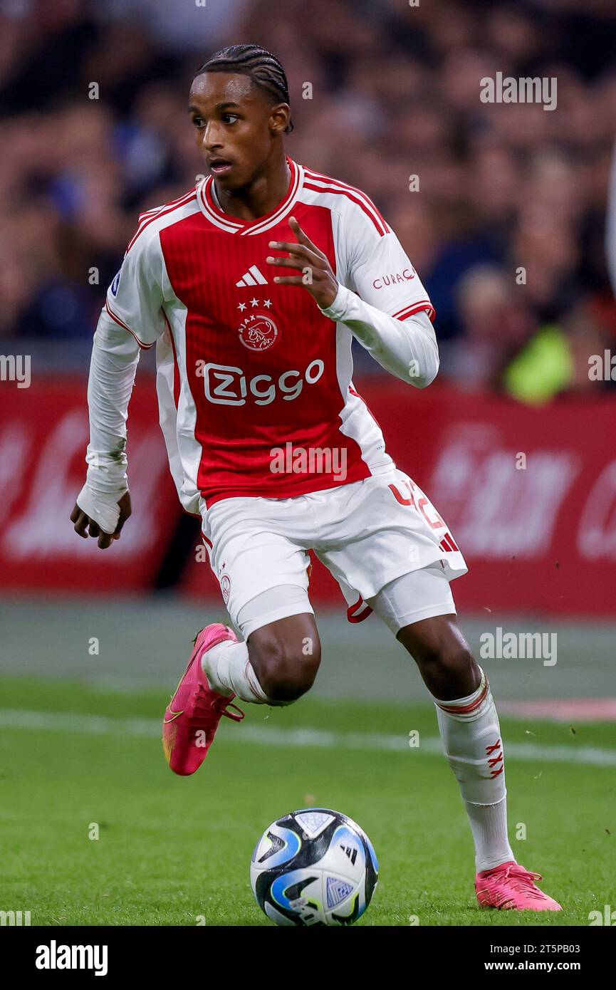AMSTERDAM, NETHERLANDS - NOVEMBER 5: Arjany Martha (Ajax) Controls the ball during the ...