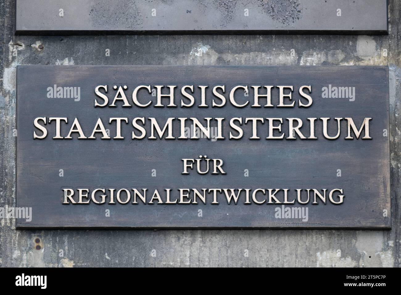 Dresden, Germany. 04th Nov, 2023. A sign with the inscription "Saxon State Ministry for Regional ...