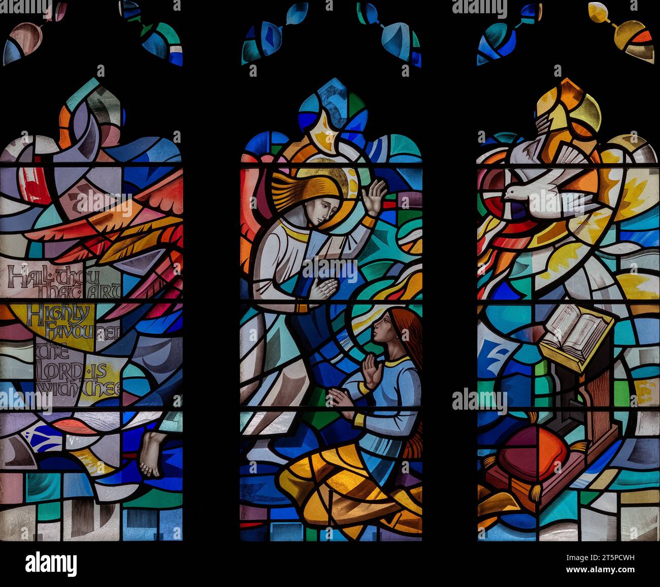 The Annunciation, St Michael's Church, Workington, Cumbria, UK Stock ...