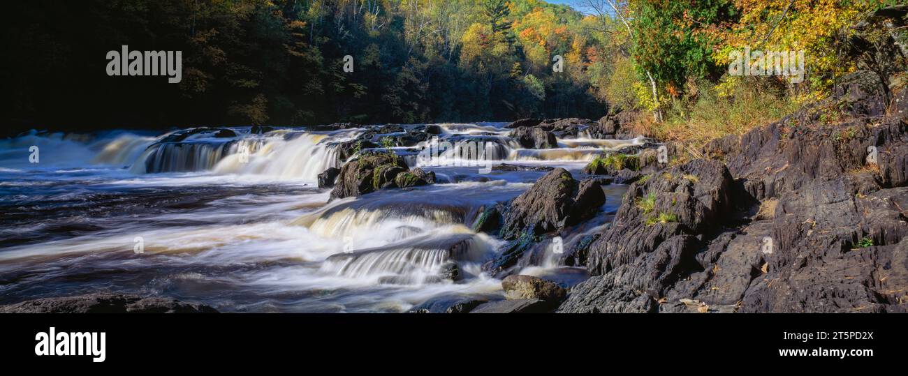 Menominee River, Piers Gorge, Upper peninsula, Michigan, USA Stock ...