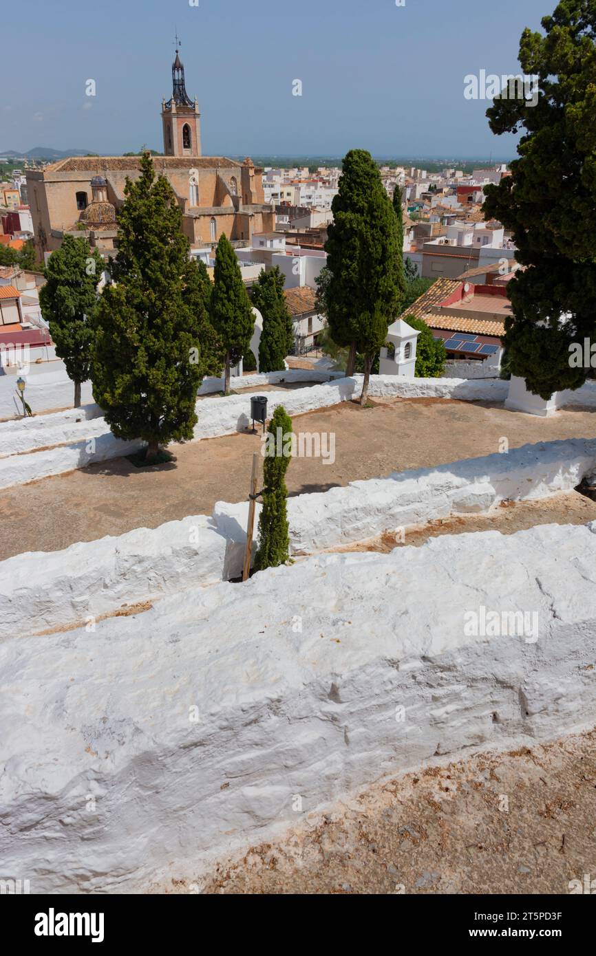 Sagunto, Valencia, Spain. August 30th, 2022 - Climb to the hermitage ...