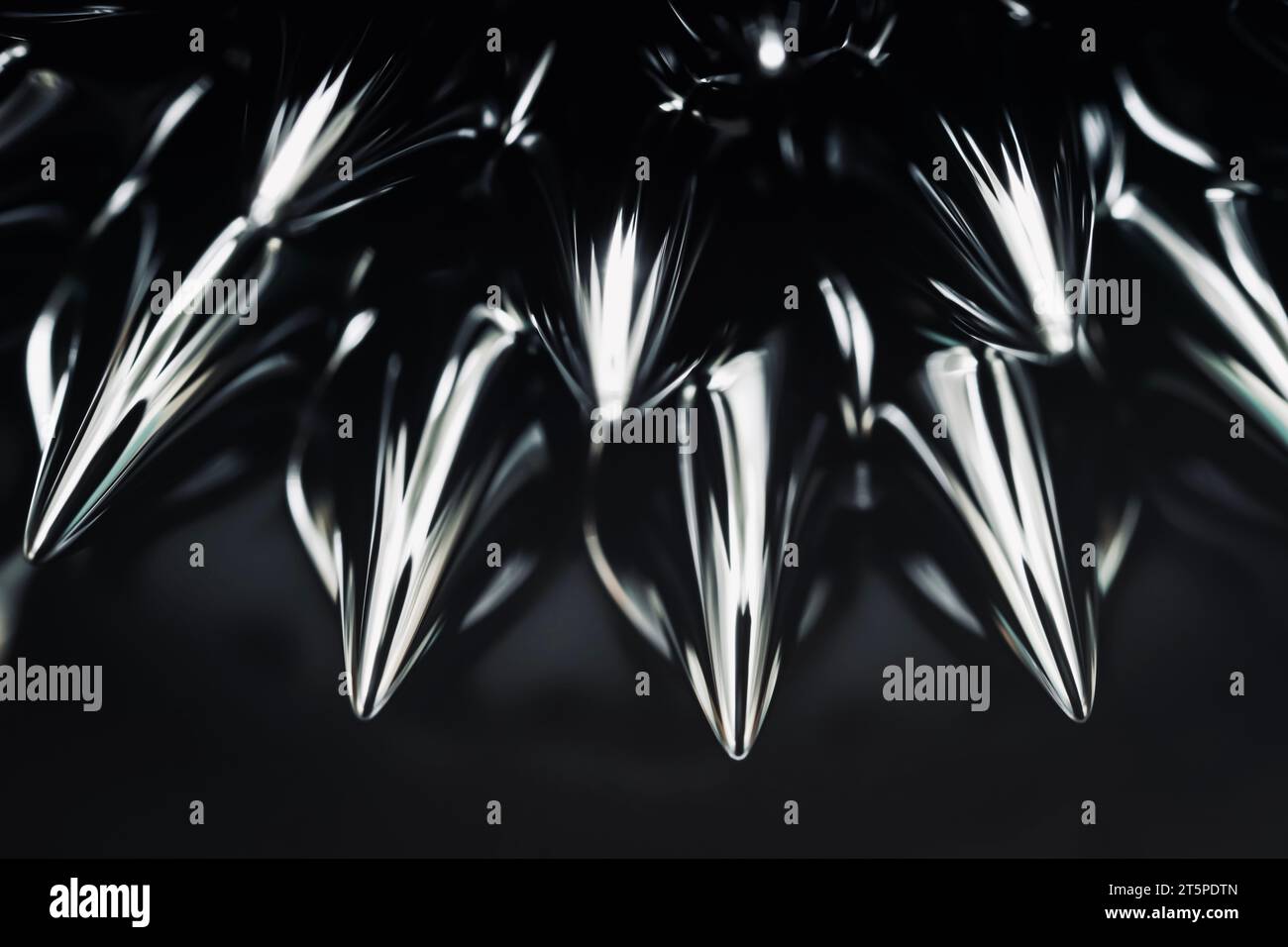 Ferrofluid black spikes. Reaction to a magnetic field Stock Photo - Alamy