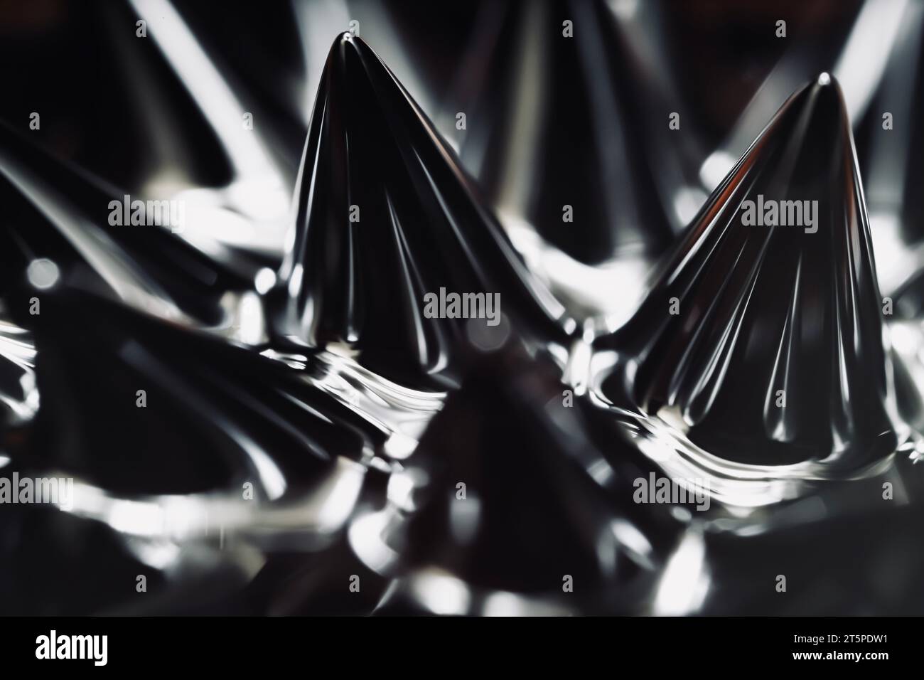Ferrofluid black spikes. Reaction to a magnetic field Stock Photo - Alamy