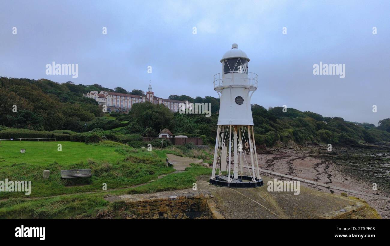 Black Nore Lighthouse and the ex-National Nautical School in Portishead ...