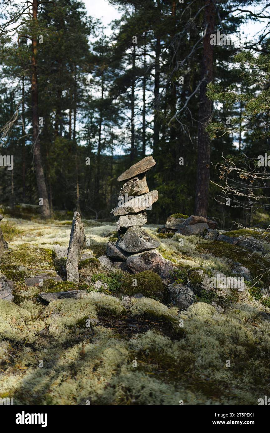 Pebble art sculpture forest hi-res stock photography and images - Alamy
