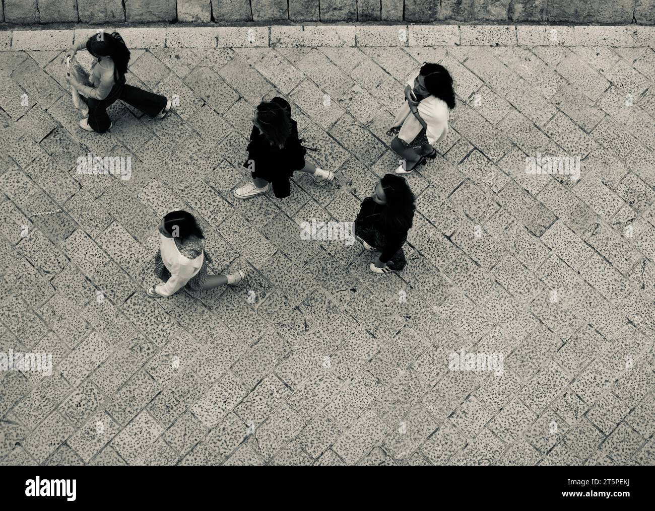People walking viewed from above Stock Photo - Alamy