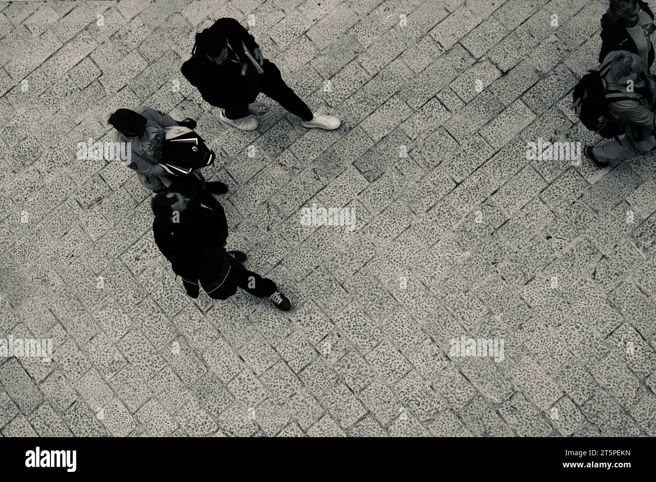 People walking viewed from above Stock Photo - Alamy