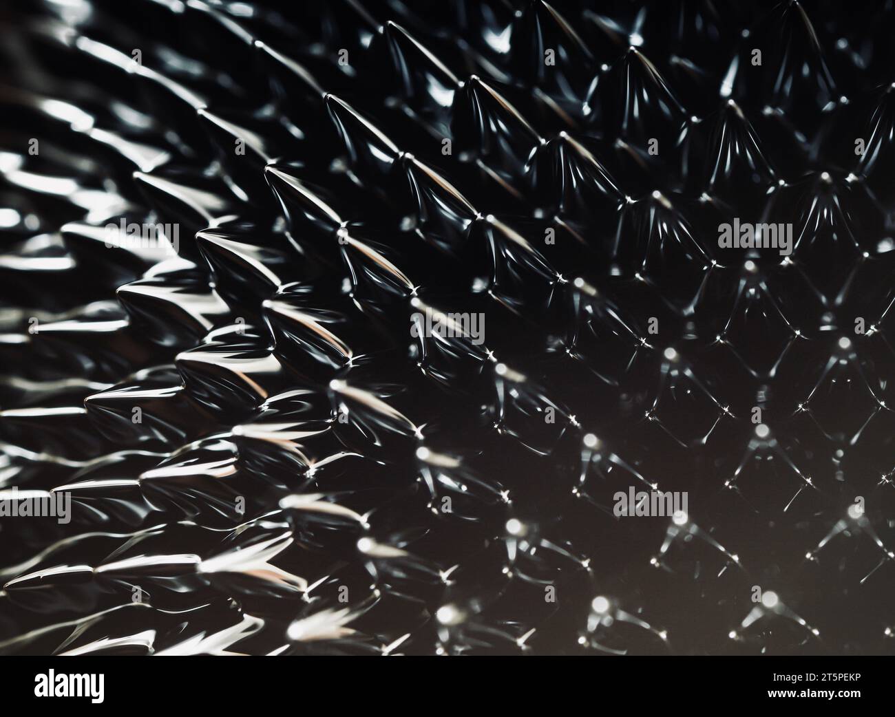 Ferrofluid black spikes. Reaction to a magnetic field Stock Photo - Alamy