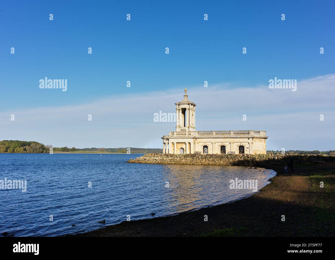 Disused former church normanton england partly submerged lake re hi-res ...