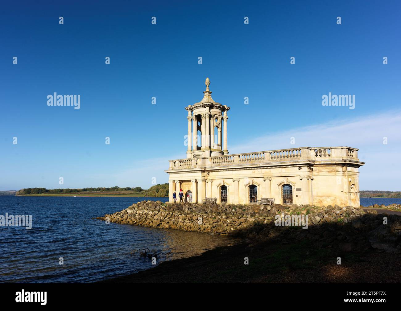 Disused former church normanton england partly submerged lake re hi-res ...