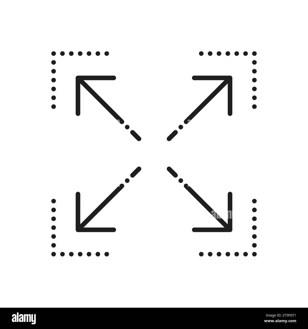 Resize and scale reduce expand zoom symbol outline icon. Vector compact ... Resize and scale reduce expand zoom symbol outline icon. Vector compact ...