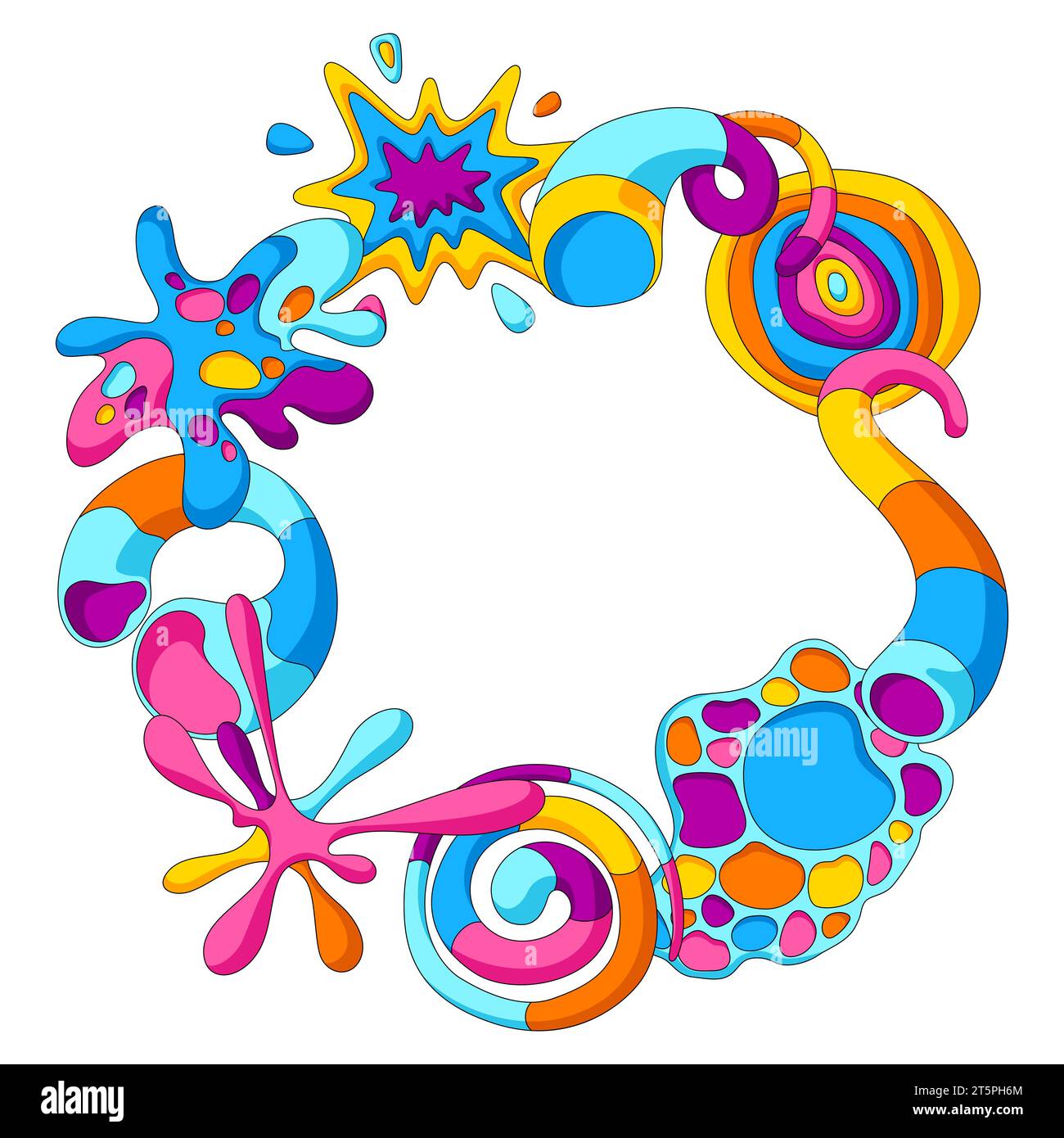 Background with abstract shapes. Cartoon cute trendy creative image ...