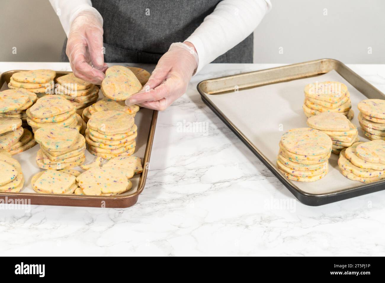 Packing Sprinkle-Adorned Sugar Cookies into Boxes Stock Photo - Alamy
