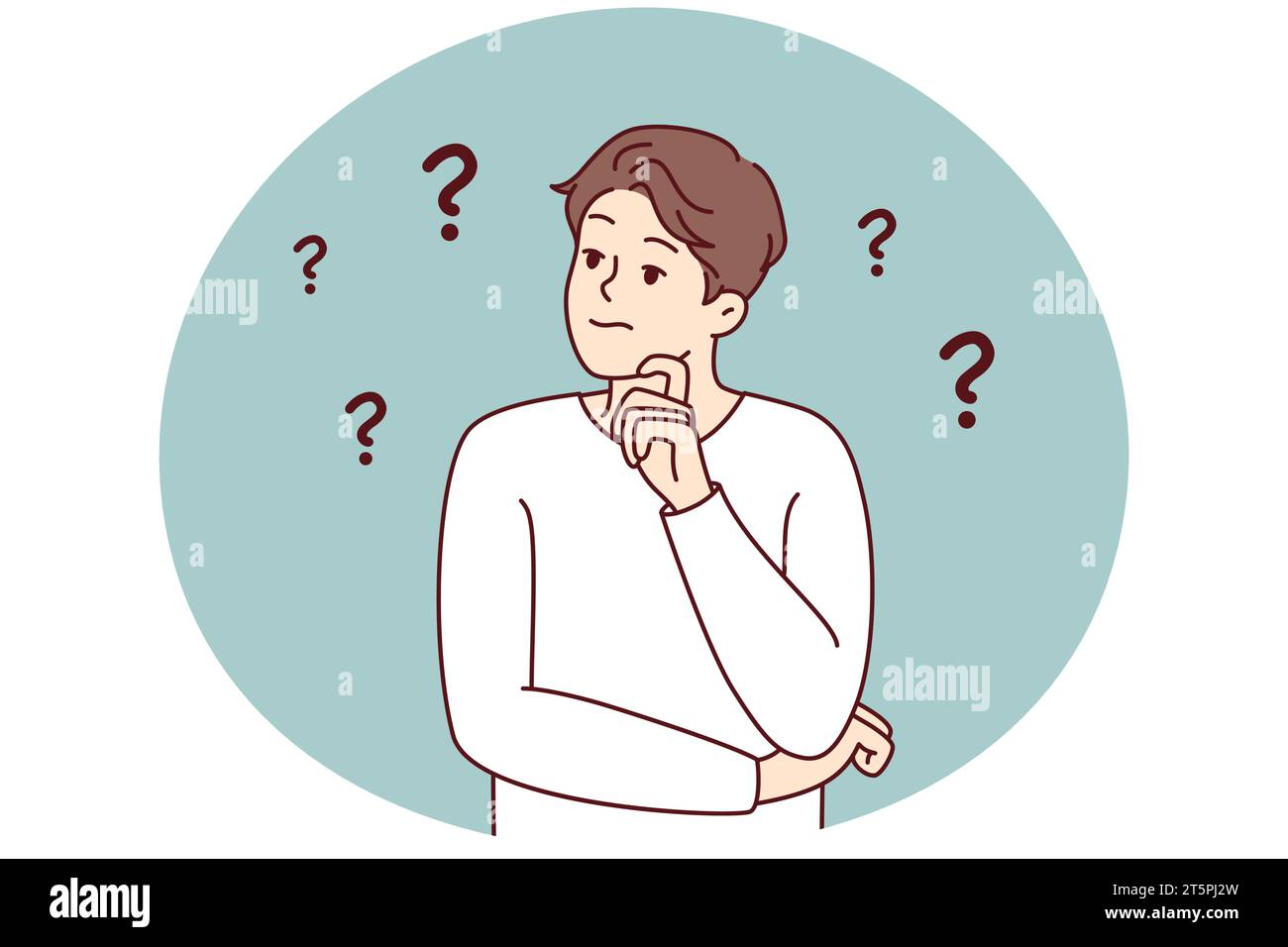 Man thoughtful dilemma Stock Vector Images - Alamy
