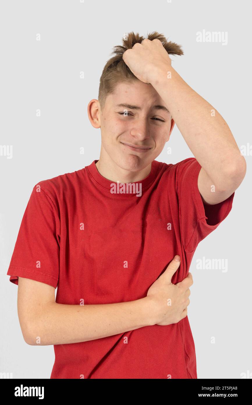 Studio teen boy running hi-res stock photography and images - Alamy