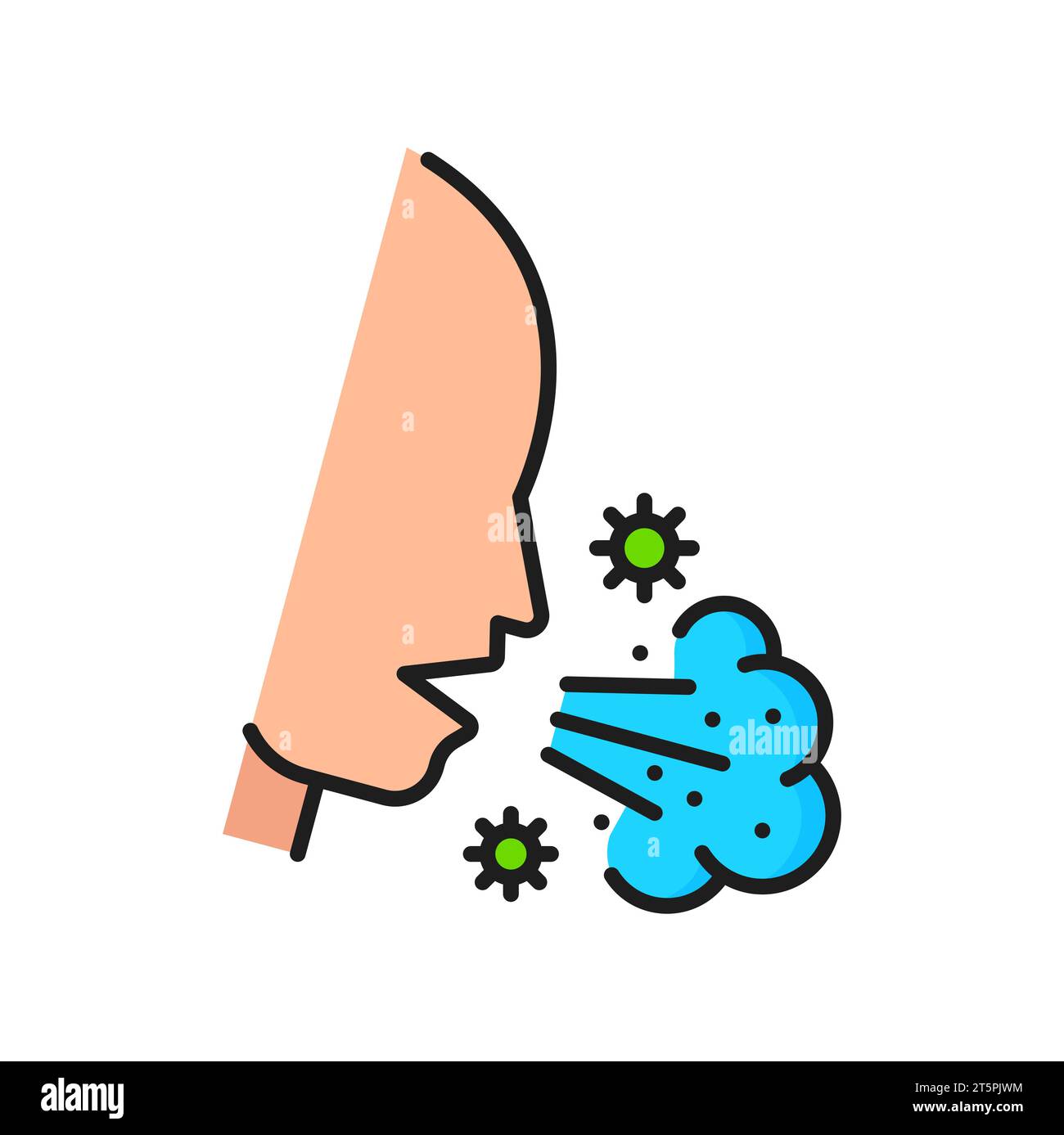 Coughing asthma Stock Vector Images - Alamy