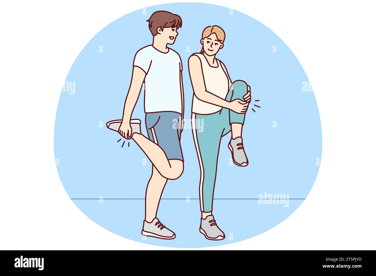 Fitness instructor client Stock Vector Images - Alamy