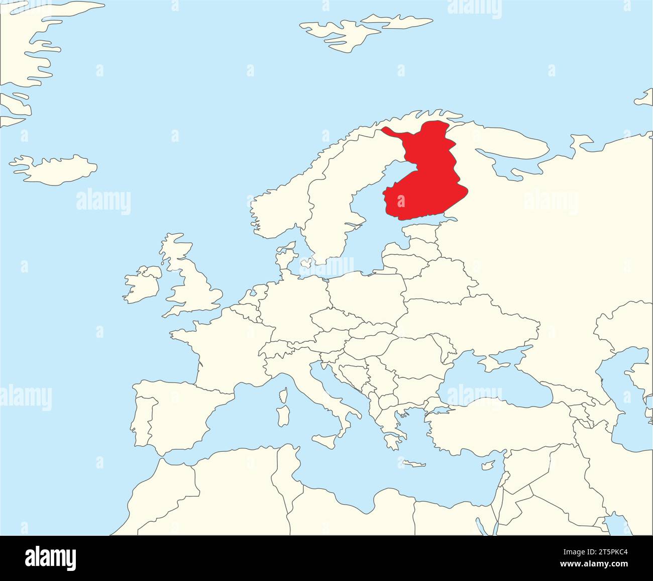 Location map of the REPUBLIC OF FINLAND, EUROPE Stock Vector Image ...
