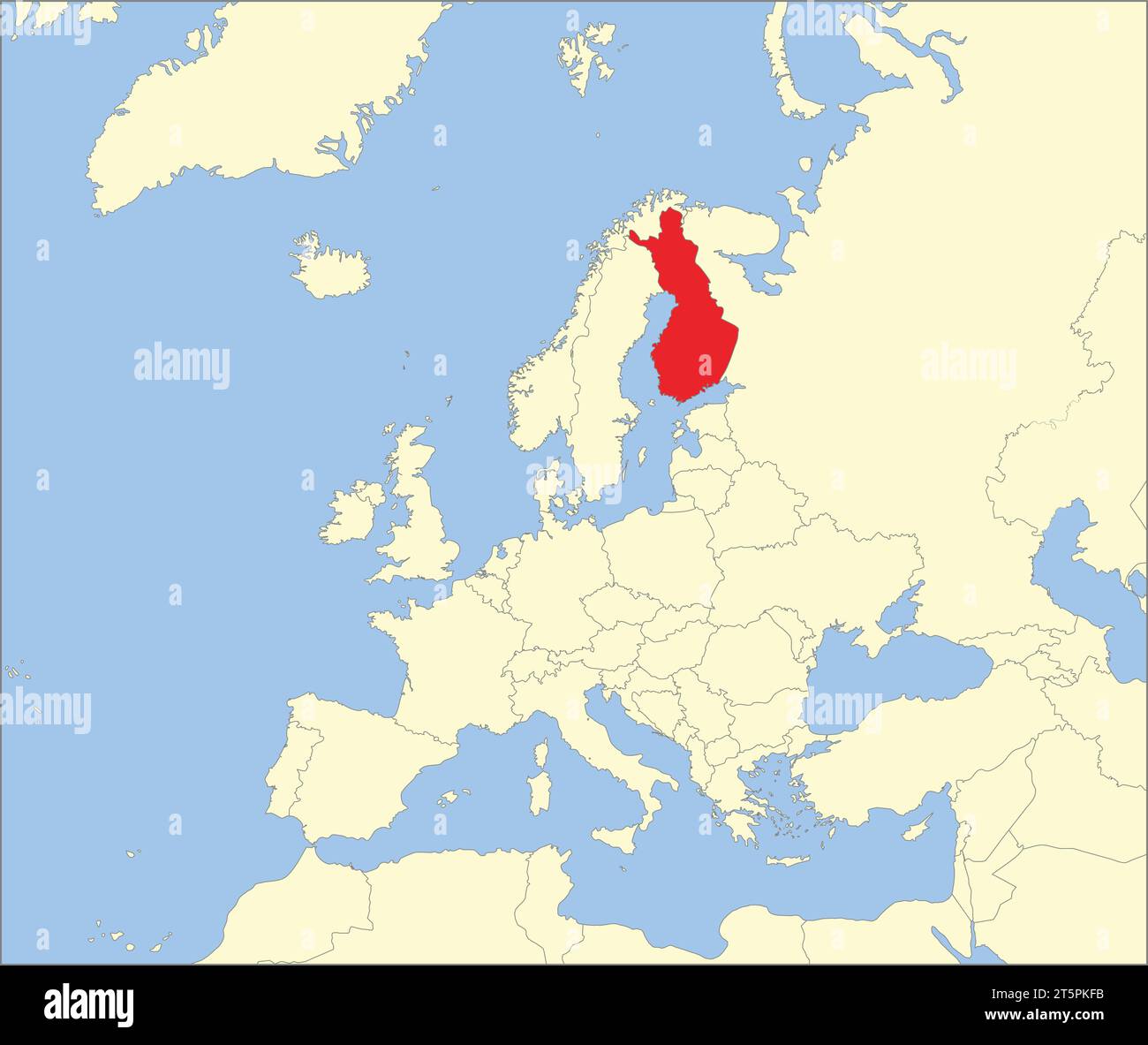 Location map of the REPUBLIC OF FINLAND, EUROPE Stock Vector Image ...