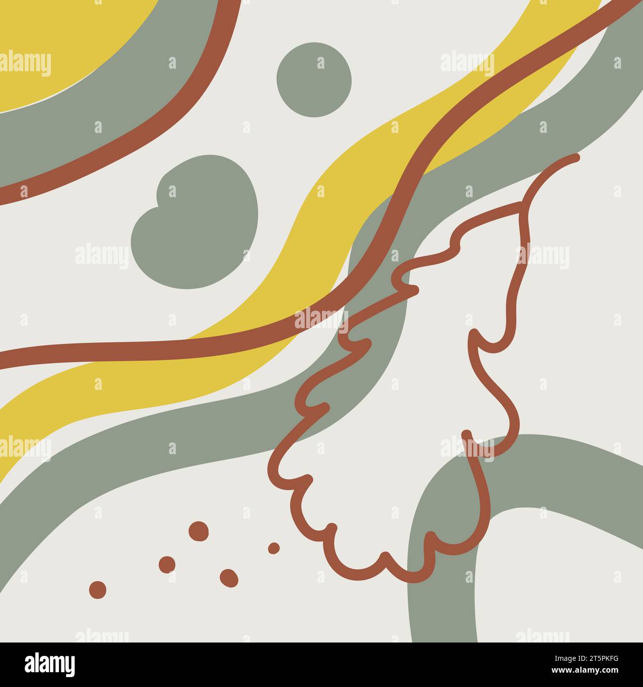 Autumn leaf in a hand drawn linear style on colorful background Stock ...