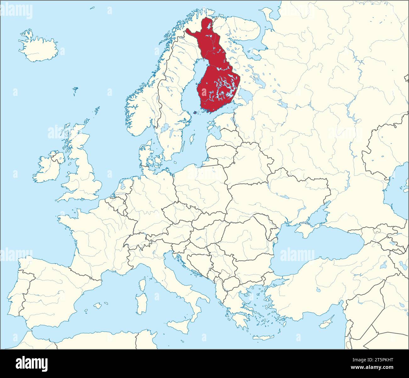 Location map of the REPUBLIC OF FINLAND, EUROPE Stock Vector Image ...