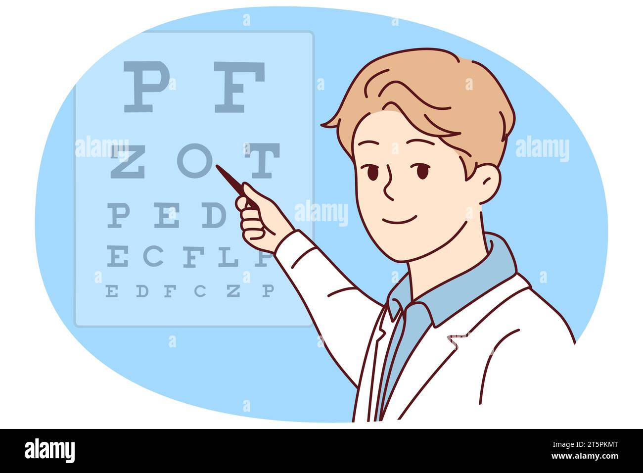 Eyesight concept test chart letters Stock Vector Images - Alamy