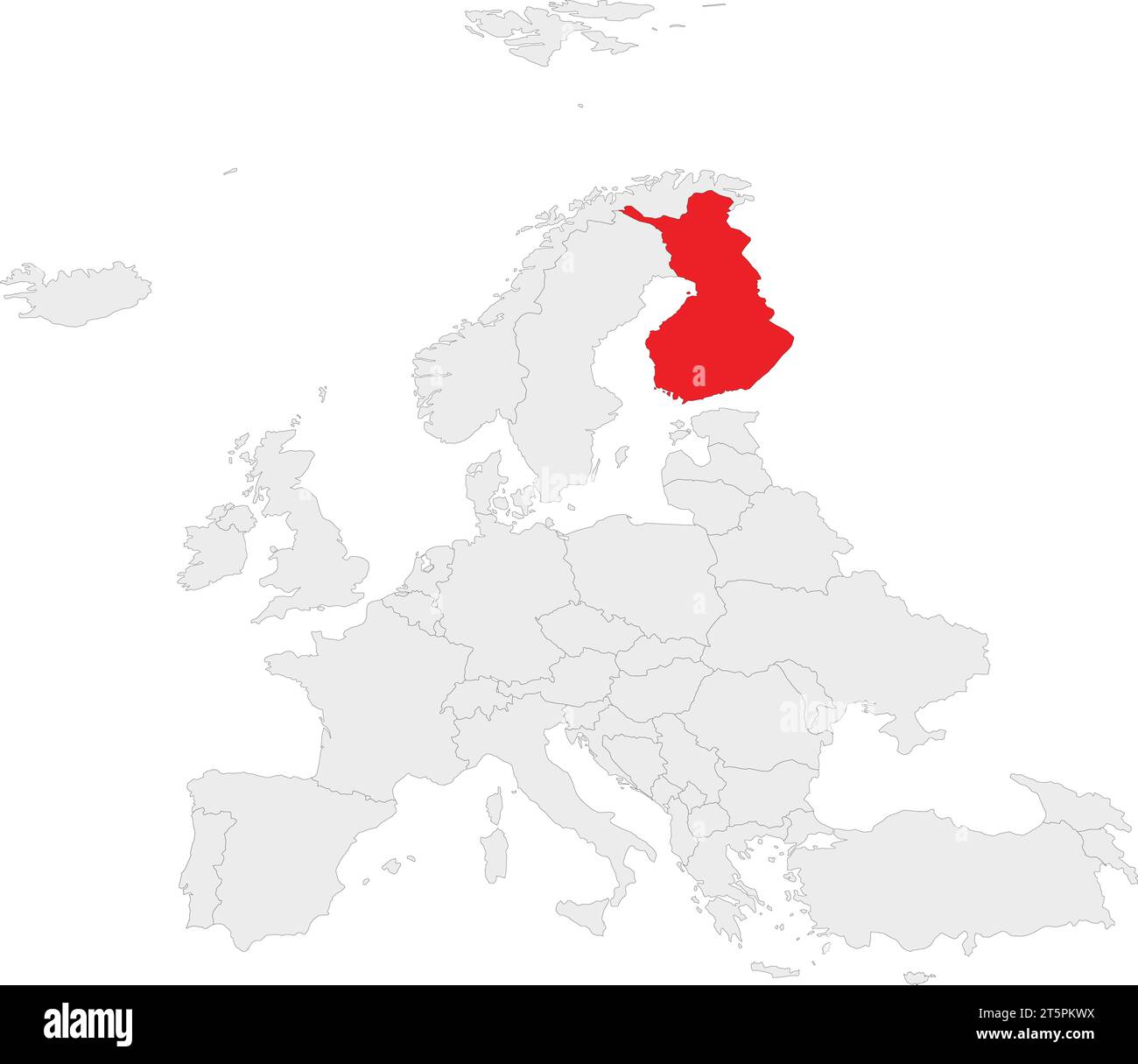 Location map of the REPUBLIC OF FINLAND, EUROPE Stock Vector Image ...