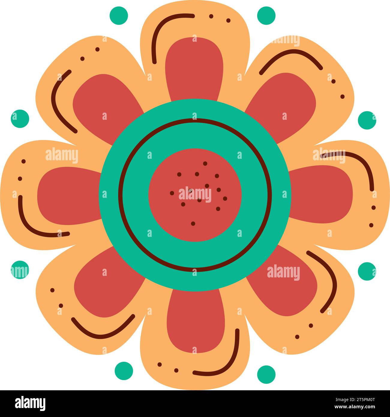 colored flower illustration vector isolated Stock Vector Image & Art ...