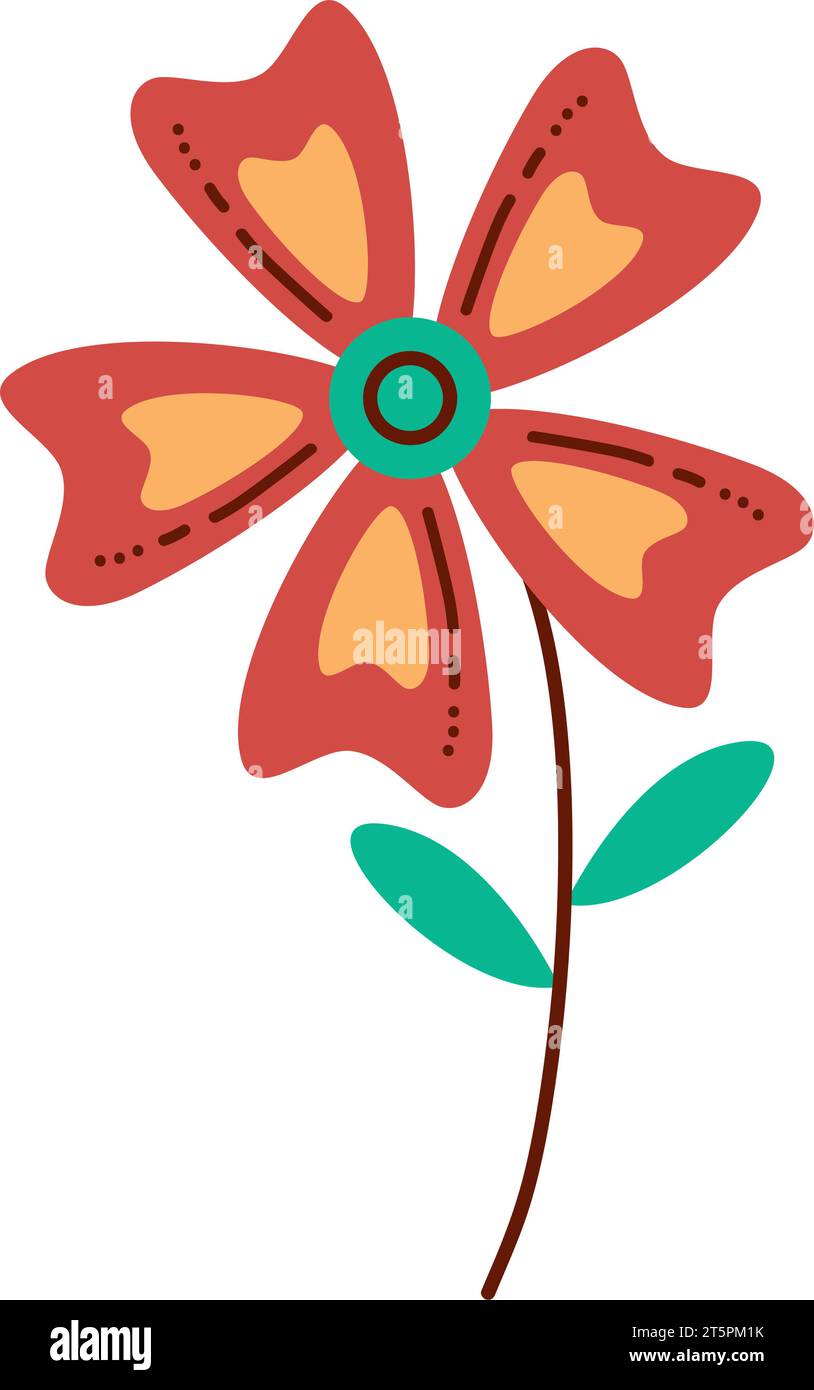 colored flower design vector isolated Stock Vector Image & Art - Alamy