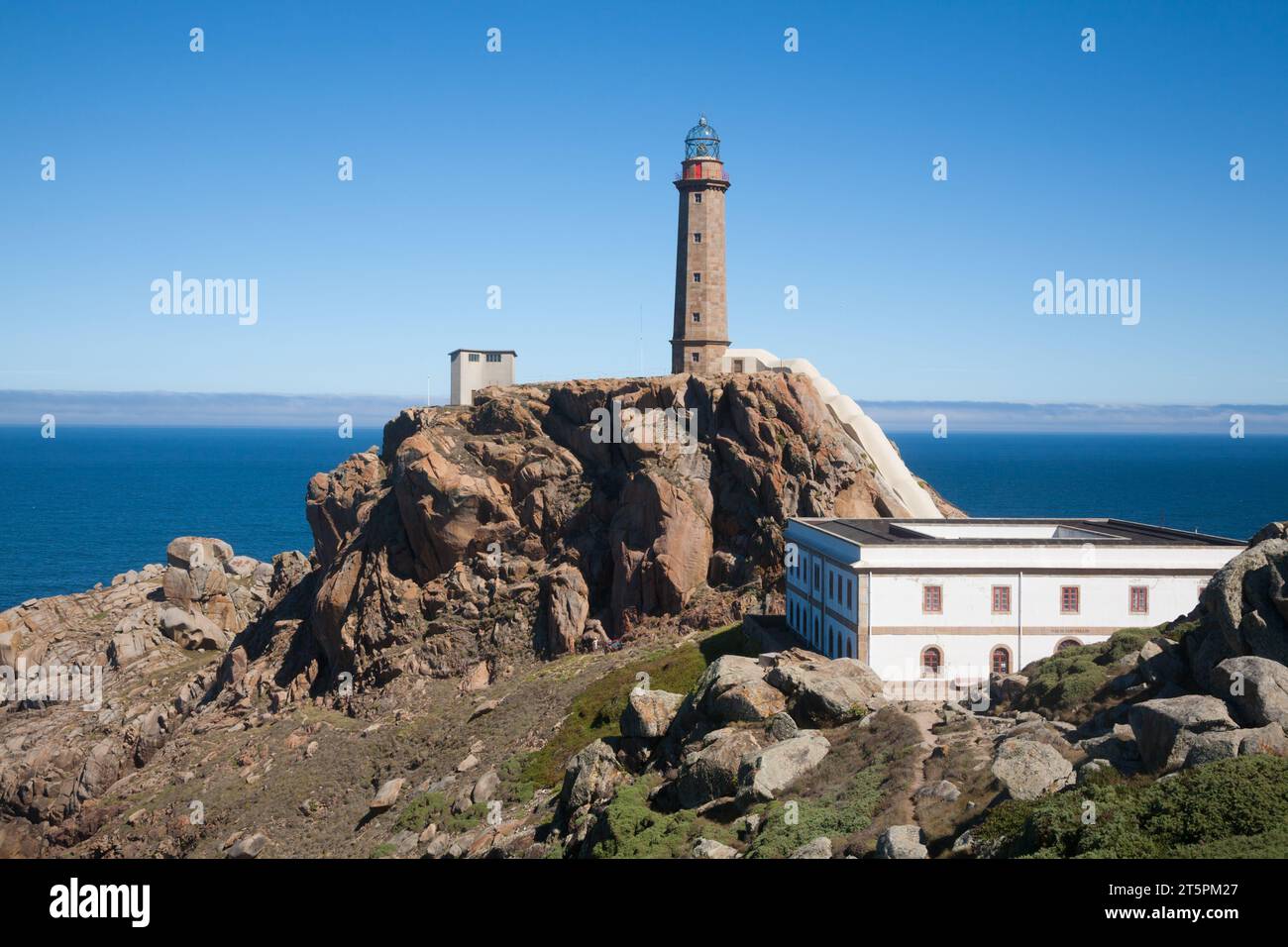 Vello lighthouse view, Galicia, Costa da Morte, Spain. Spanish landmark ...