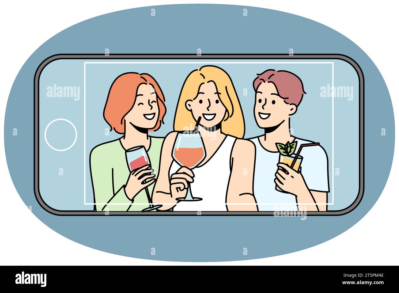 Young diverse people joyful Stock Vector Images - Alamy