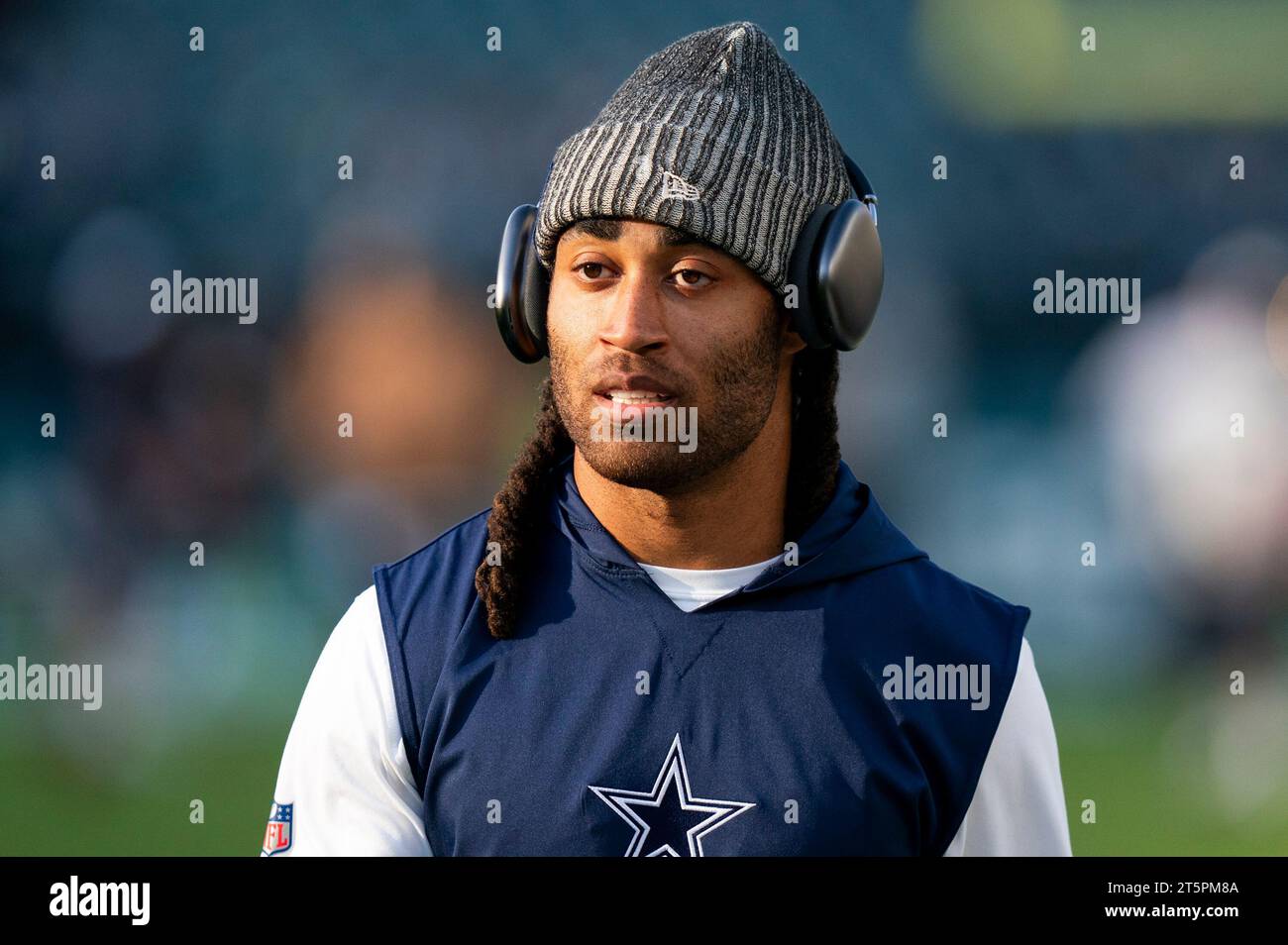 Dallas Cowboys cornerback Stephon Gilmore (21) looks on prior to the ...