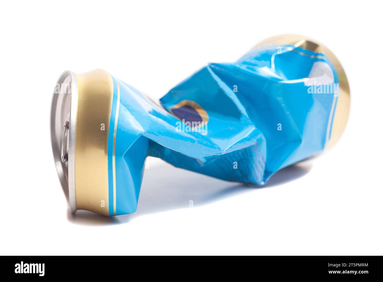 Empty crumpled can from energy drink or beer Stock Photo - Alamy