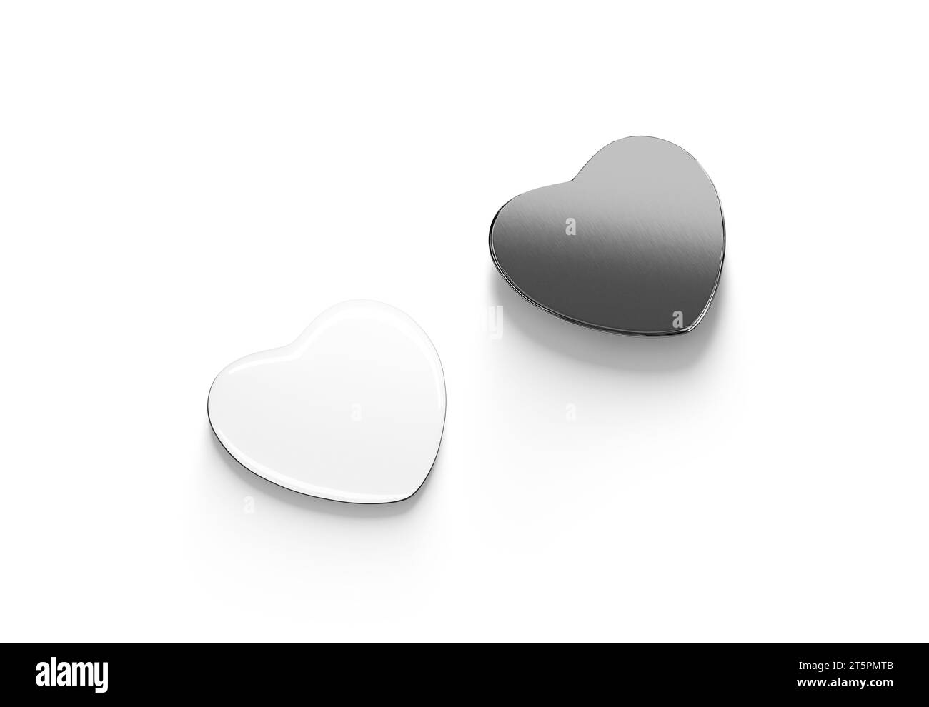 Clear black and white heart fridge magnet mockup Stock Photo - Alamy