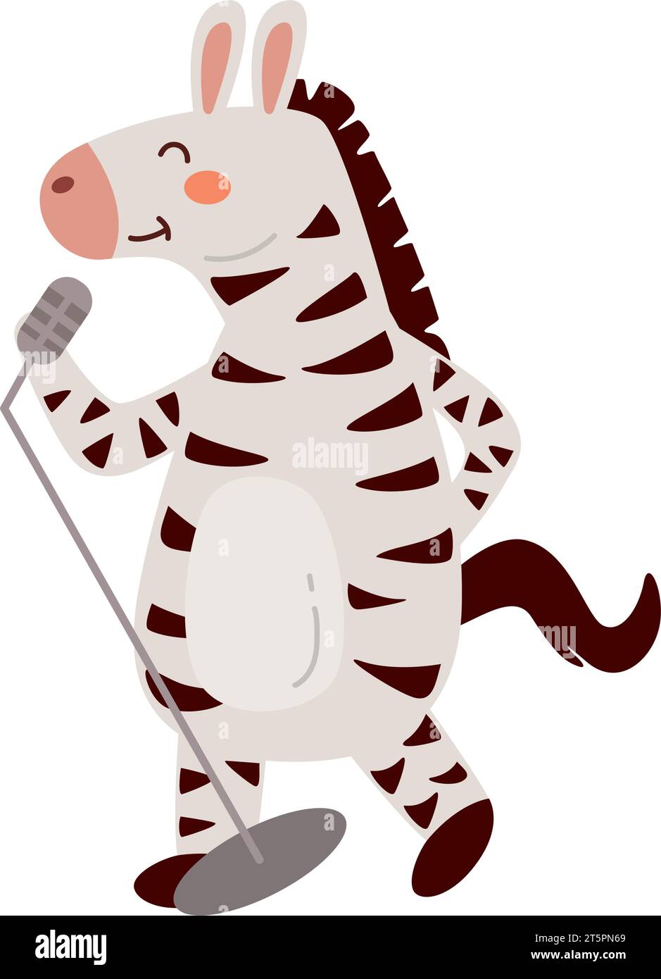 zebra singing illustration vector isolated Stock Vector Image & Art - Alamy