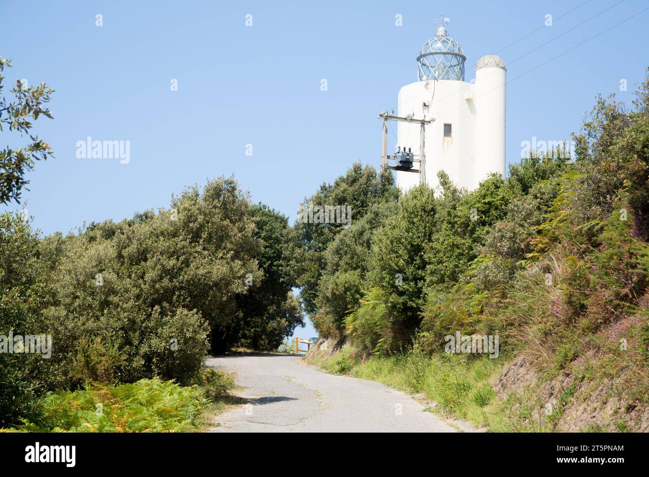 Gorliz lighthouse, cape Villano, gulf of Biscay, Spain. Spanish ...