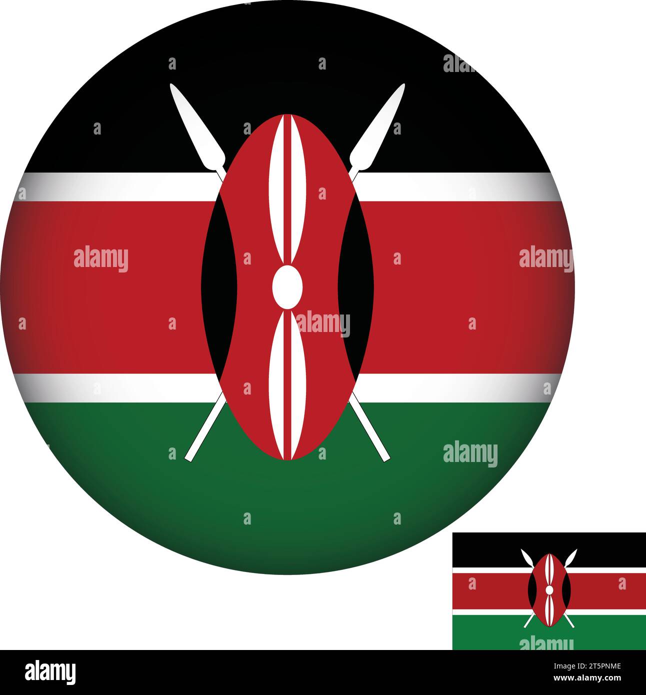 Kenya Flag Round Shape Vector Stock Vector Image & Art - Alamy