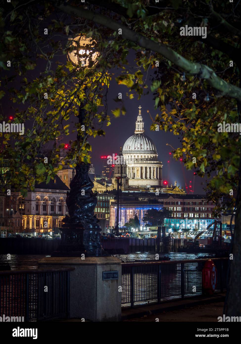 Evening at The Southbank Centre winter market, London November 2023 ...