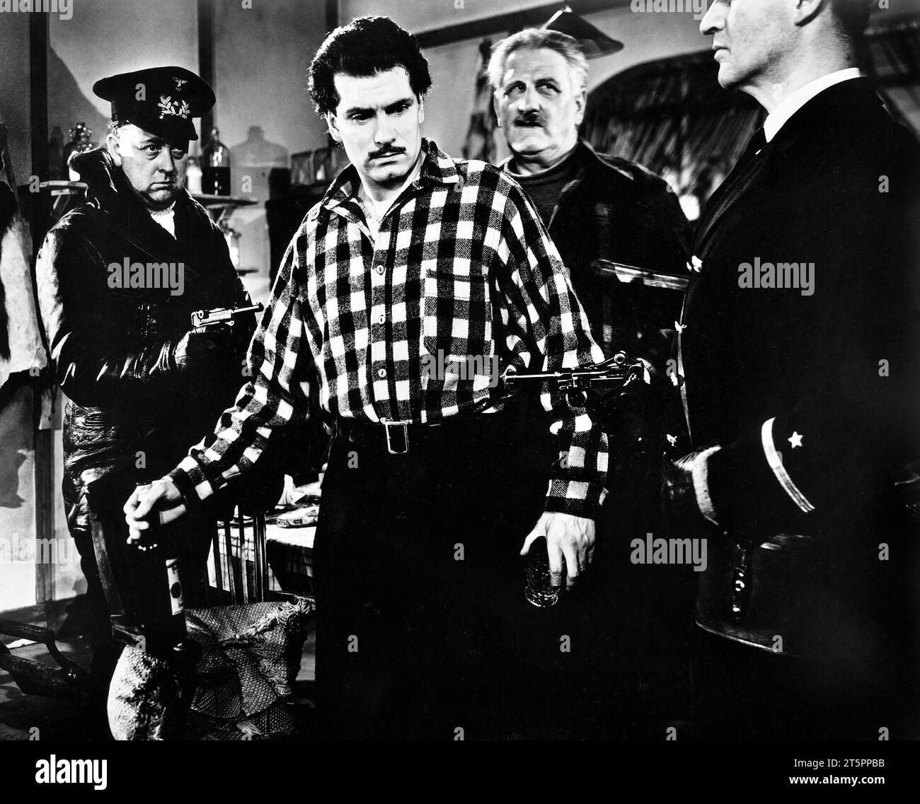 Laurence Olivier, on-set of the British film, "49th Parallel", released ...