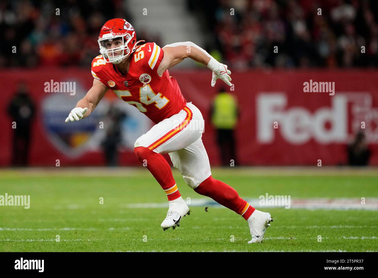 Kansas City Chiefs linebacker Leo Chenal (54) in action during an NFL ...