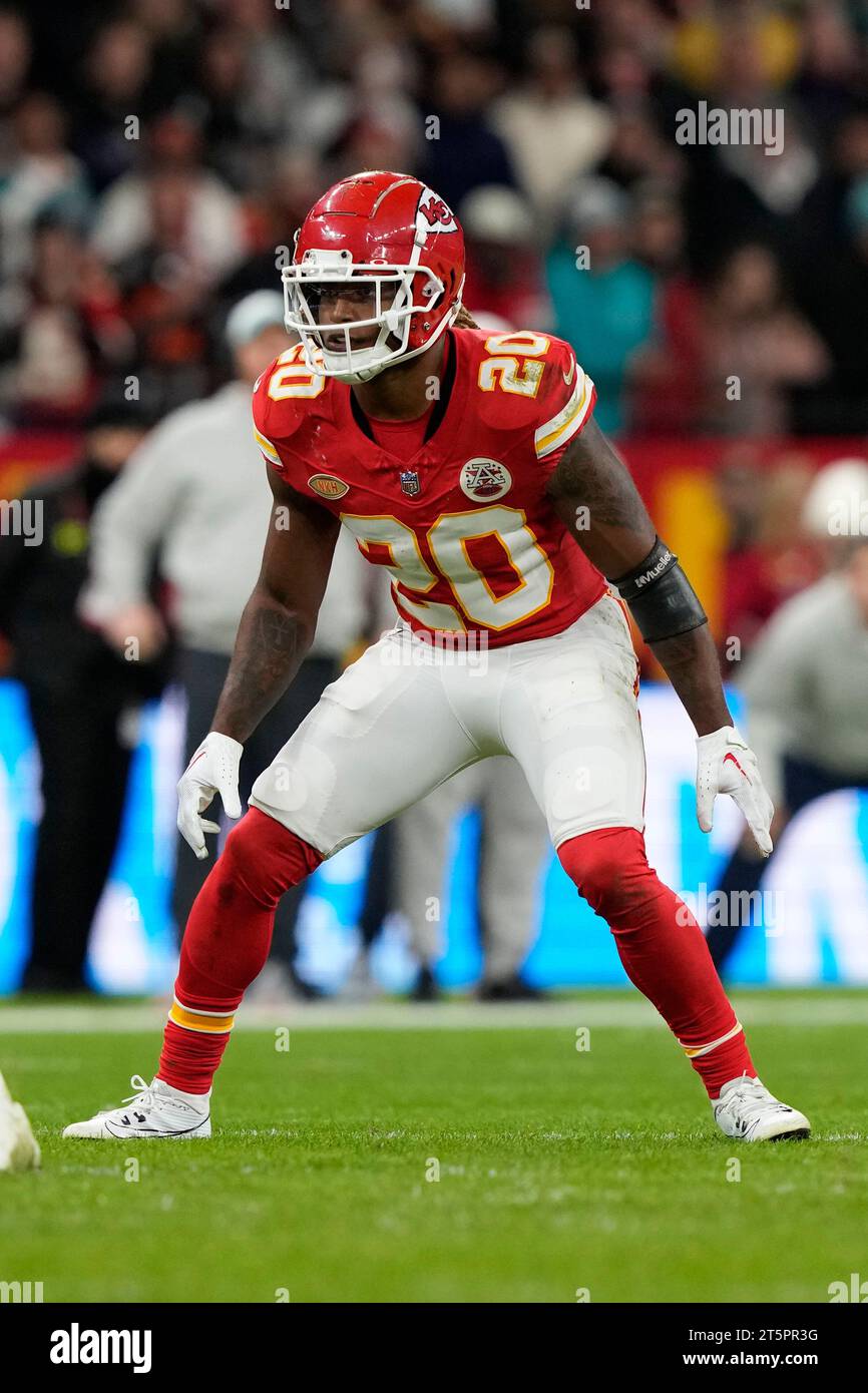 Kansas City Chiefs safety Justin Reid (20) in action during an NFL ...