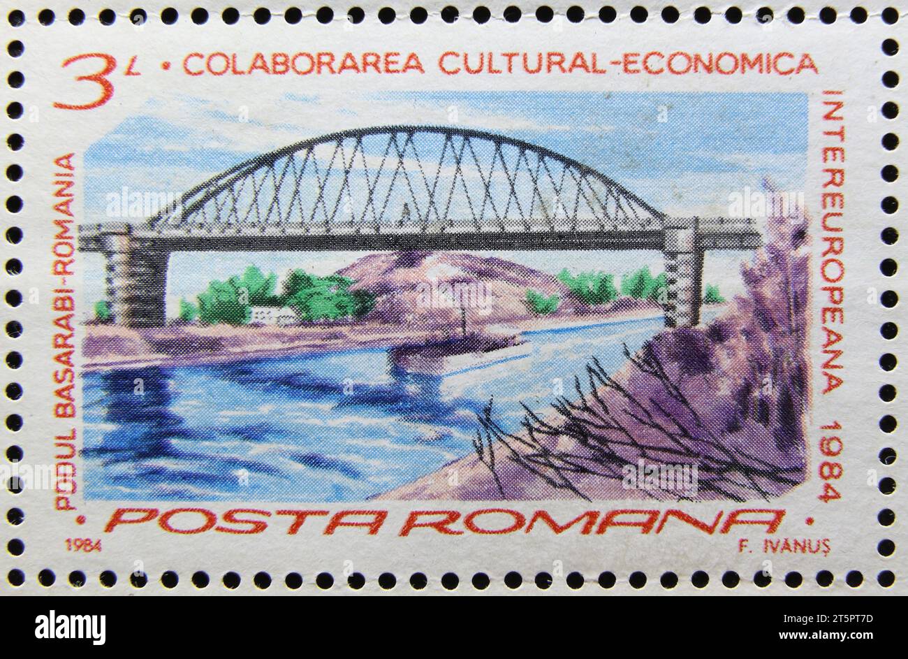 ISTANBUL, TURKEY - JANUARY 03, 2021: Romanian stamp shows Basarabi ...