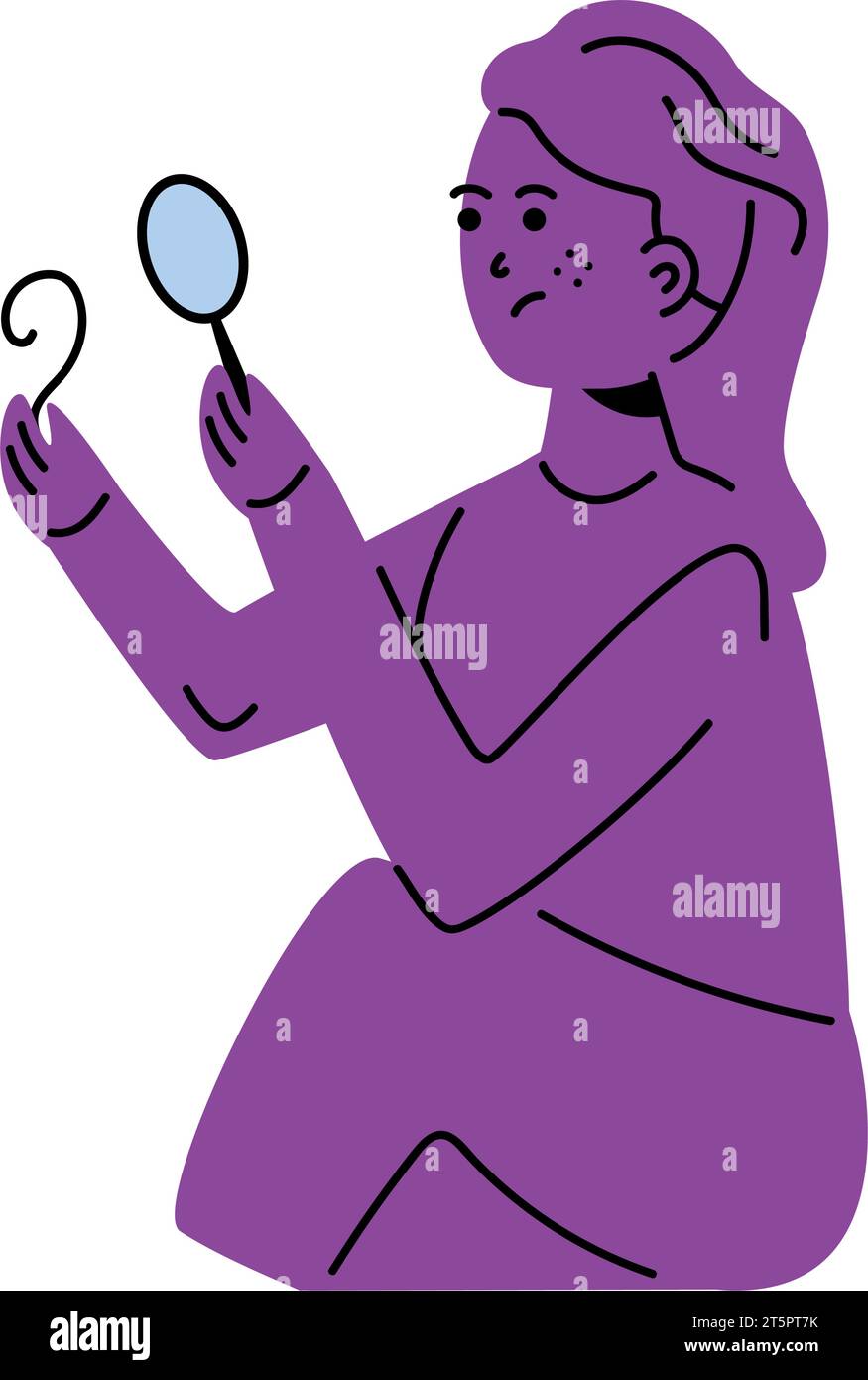 obsessive compulsive disorder girl vector isolated Stock Vector Image ...