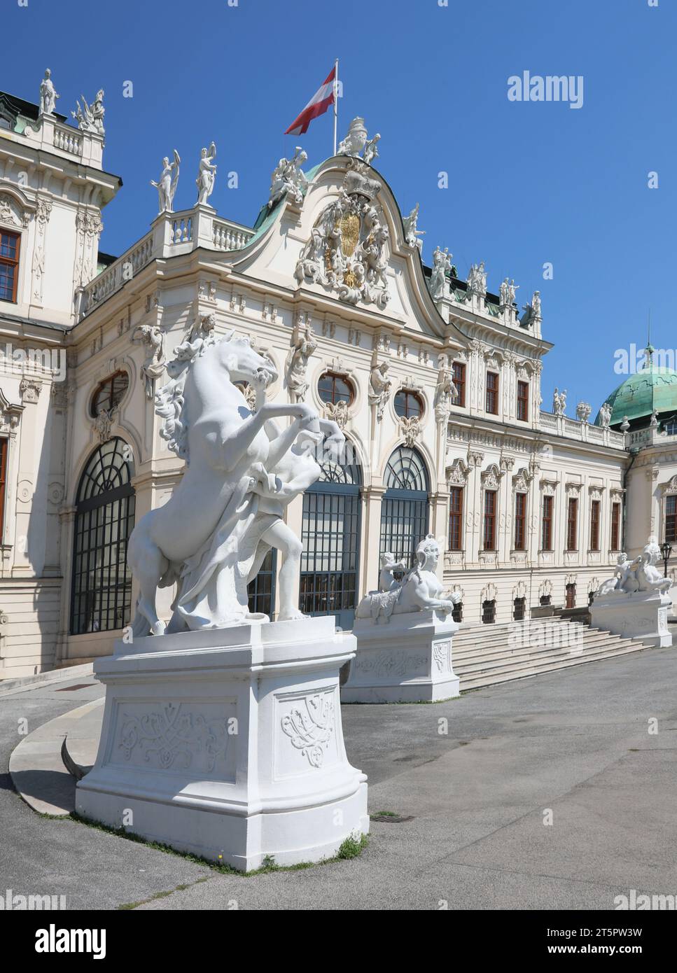 Vienna, WIEN, Austria - August 22, 2023: Statue of Horse in Upper ...