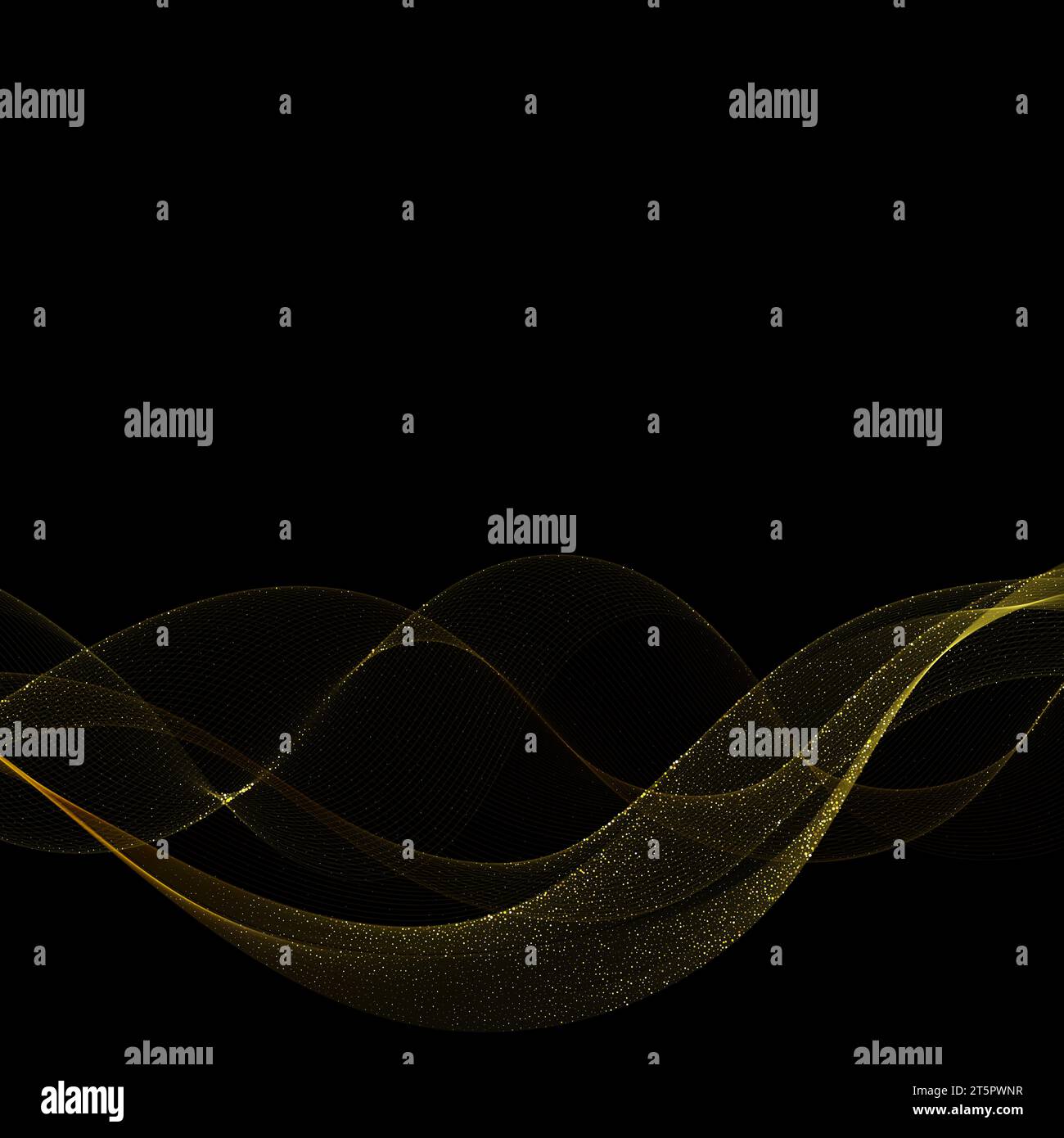 Abstract golden wave with glitter particles. Design element Stock Photo ...