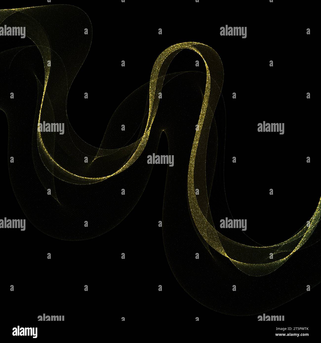 Abstract golden wave with glitter particles. Design element Stock Photo ...