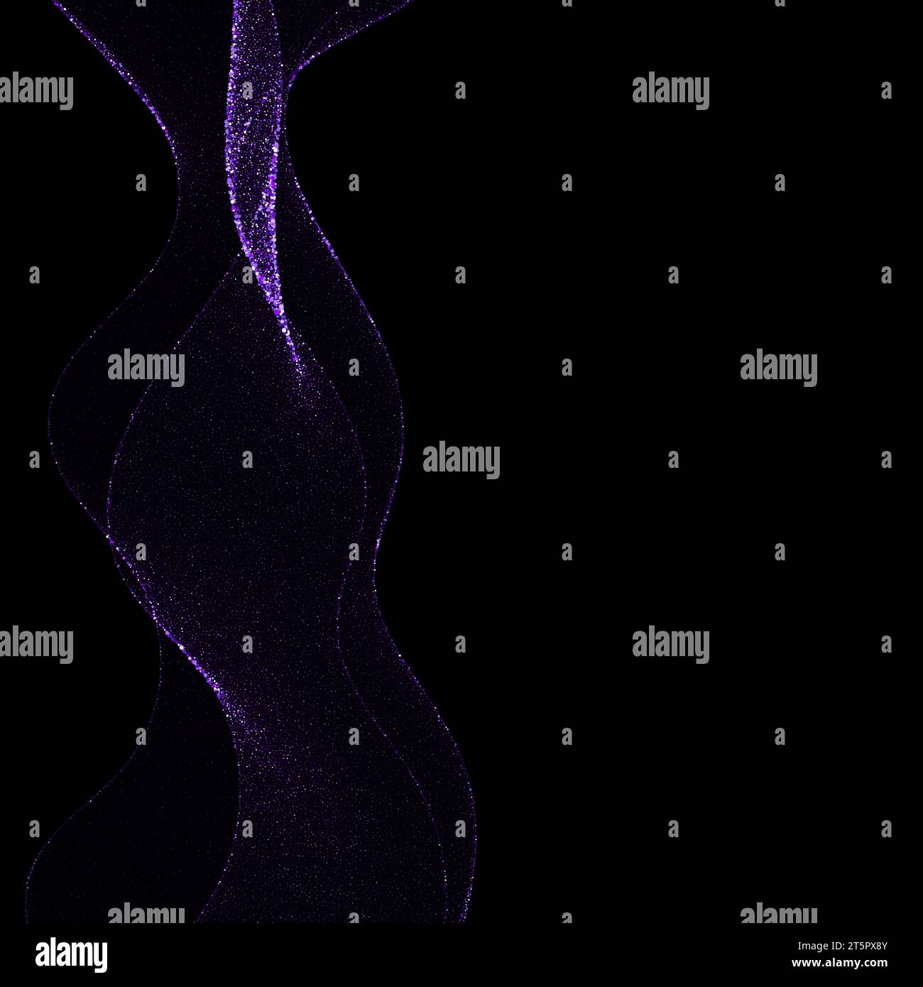 Abstract purple wave with glitter particles. Design element Stock Photo ...