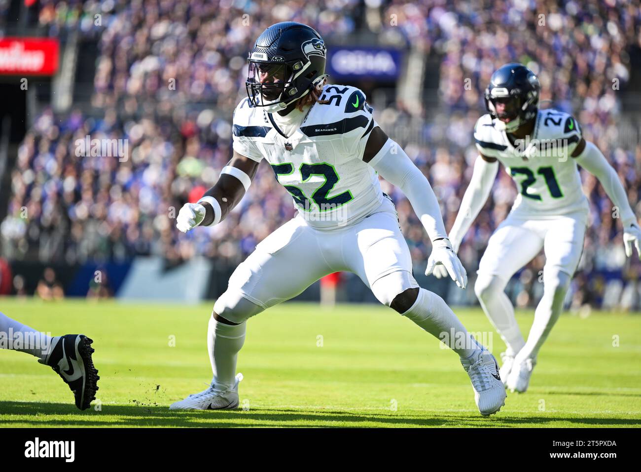 Seattle Seahawks linebacker Darrell Taylor (52) in action during the ...