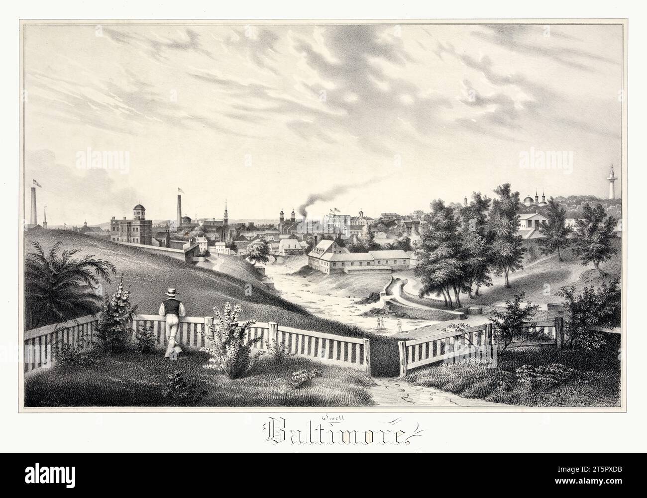 Hillside pathway view Cut Out Stock Images & Pictures - Alamy